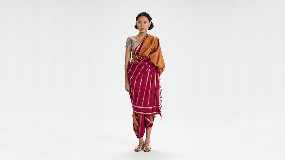 How to Drape a Sari - No. 55 Kaatakari Drape, Maharashtra